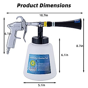 GOCCIDA 3 Car Cleaning Kit, Car Detailing Kit Cleaning Works with Air Compressor (Sponge Cloth + Brush Tips +Replacement Hose) 3 Parts Car Cleaning kit