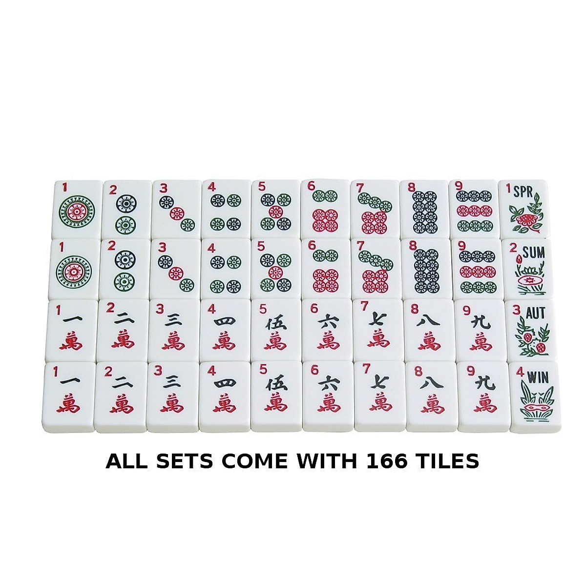 NEW! - American Mahjong Set - 166 White Tiles (All-in-One Rack/Pushers), Silver Aluminum Case - Large Classic Mah Jongg Game Set