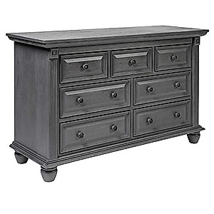Oxford Baby London Lane 7 Drawer Dresser, Arctic Gray