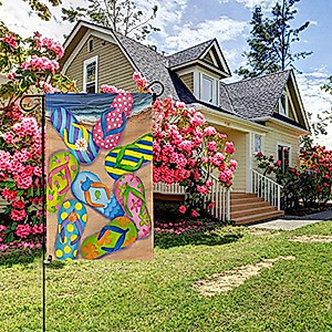 ANLEY |Double Sided| Premium Garden Flag, Flip Flops on Summer Beach Welcome Decorative Garden Flags - Weather Resistant & Double Stitched - 18 x 12.5 Inch
