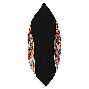 Wolves | Predator Animals Gift Birthday Christmas Wolf Moon Motif Pack Wild Lupus Colorful Design Wolves Throw Pillow, 16x16, Multicolor