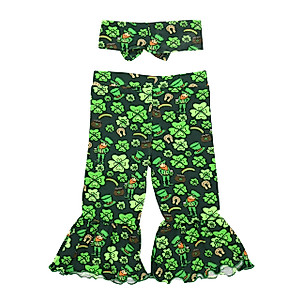 Unique Baby Girls St Patricks Cutest Clover In Town Layette Set (9M, Green)