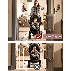 Momcozy Retractable Baby Gate, 33" Tall, Extends up to 55" Wide, Child Safety Baby Gates for Stairs, Doorways, Hallways, Indoor, Outdoor