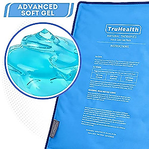 TruHealth Extra Large Ice Pack for Injury (2-Pack) - FSA HSA Approved Hot & Cold Gel Ice Pack - Reusable Ice Packs Pads & Therapy Compress