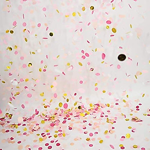 Small Circle Confetti for Party Decor 10mm - Pack of 20 Grams - Pink Gold