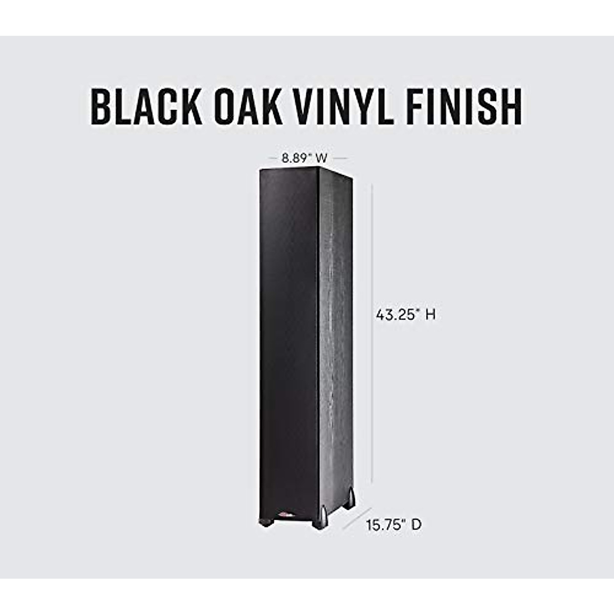 Polk Audio Monitor 70 Series II Floorstanding Speaker (Black, Single) for Multichannel Home Theater | Hi-Res Audio with Deep Bass Response | 1" Tweeter, (4) 6.5" Woofers | Bi-Wire & Bi-Amp