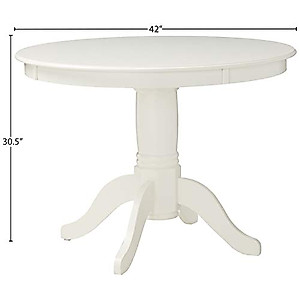 Angel Line 5 Piece Lindsey Dining Set, White/Gray