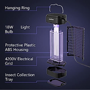 Bug Zapper for Outdoor and Indoor,Powerful Electric Mosquito Zapper Insect Killer,Insect Fly Trap Mosquito Trap for Backyard, Garden, Patio, Home