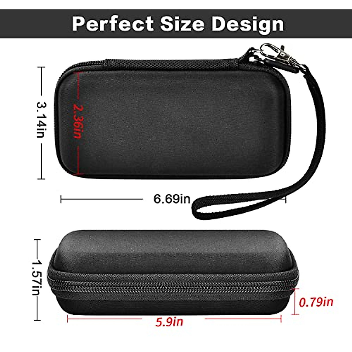Case Compatible with Anker 633/622/621 Magnetic Battery (MagGo) 10,000mAh Foldable Wireless Portable Charger, Storage Bag for iphone/Cell Phone Power Delivery, Battery Packs Holder - Only Case - Black