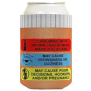 Funny Can Coolie Prescription Rx Pill Bottle Coolie 2 Pack Can Drink Cooler Coolie Multi