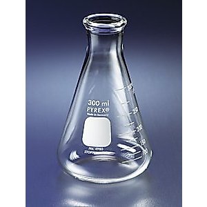 Pyrex 4980-500CNpk 500 mL Narrow Mouth Erlenmeyer Flasks with Heavy Duty R (Pack of 6)