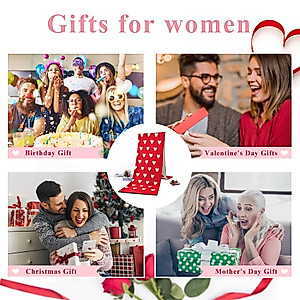 GERINLY Sweet Scarf with Love Heart Print Warm Neck Wraps for Women Chic Valentine's Gift for Lovers Romantic Love (Red)