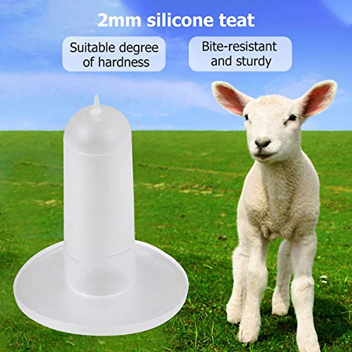 Tofficu Goat Feeding Milk Bucket Bottle Lamb Feeding Bottle with Nipples 850ml Livestock Drink Bottle Jug Goat Calf Milk Water Bottle for Farm Accessories Bottles