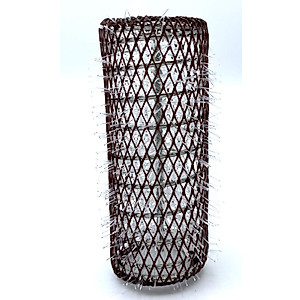 ALAZCO 8 pc Vintage Style Hair Rollers XLarge BRUSH ROLLERS & 8 PINS (8 XL Rollers)