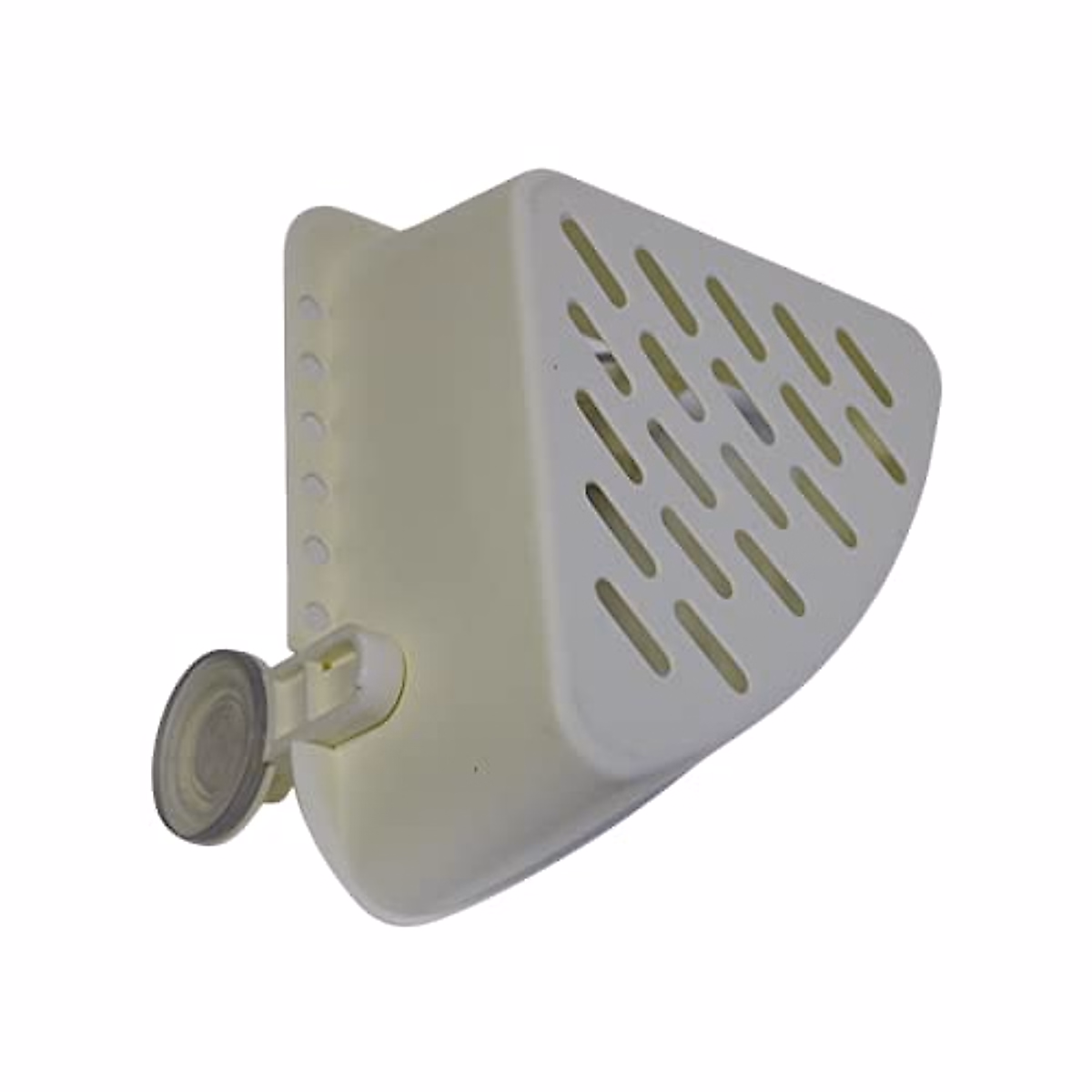 Dependable Industries inc. Essentials Triangle Corner Caddy Shelf For Bathroom Showers and Bath With 2 Vacuum Hanger Suction Cups For Ceramic Tile Glass Smooth Surfaces (White)