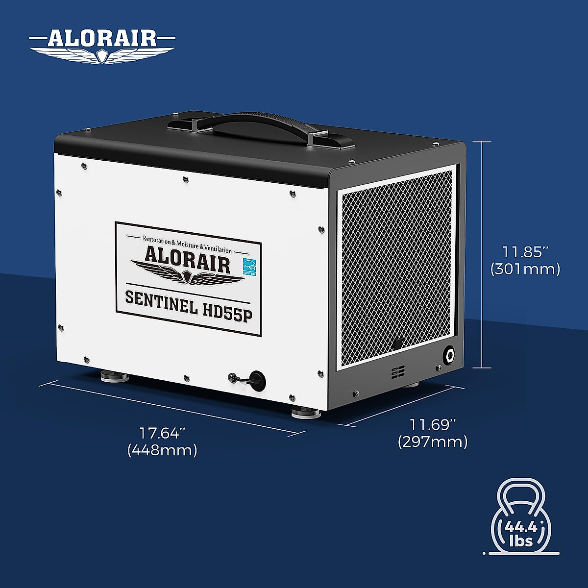 ALORAIR Crawl Space Dehumidifier, 120 PPD Energy Star Crawlspace Dehumidifiers with Drain Hose and Pump for Basement, Portable Compact Auto Defrost Under House Industry Commercial Dehumidifier