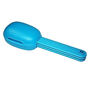 Tupperware Snap Together Cutlery Utensils Fork Knife Spoon Set Travel Case Blue