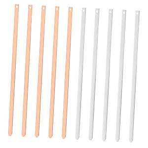 NAMOARLY 1 Set Copper Strip Electrode Materials Copper Zinc an Fittings Copper Electrode Strip