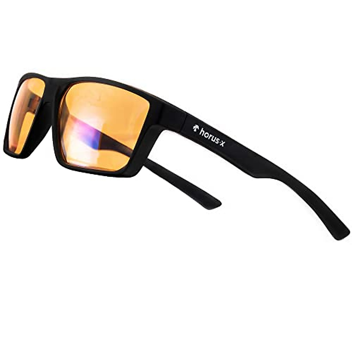 Horus X • Blue Light Blocking Gaming Glasses - Professional Screen Filter Anti Glare Fatigue Eyestrain Men and Women | Amber