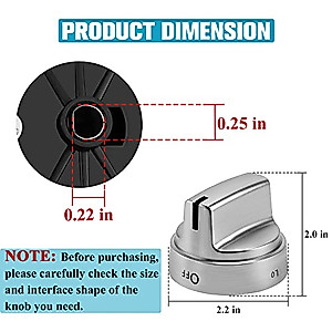 WB03X24818 GE Stove Knobs Replacements Compatible with GE Range Oven Gas Stove Knobs, Replace Part # 4363588 AP5989029 PS11729081 EAP11729081 Model Specific Not Universal - 5 Pack, 1 Years Warranty