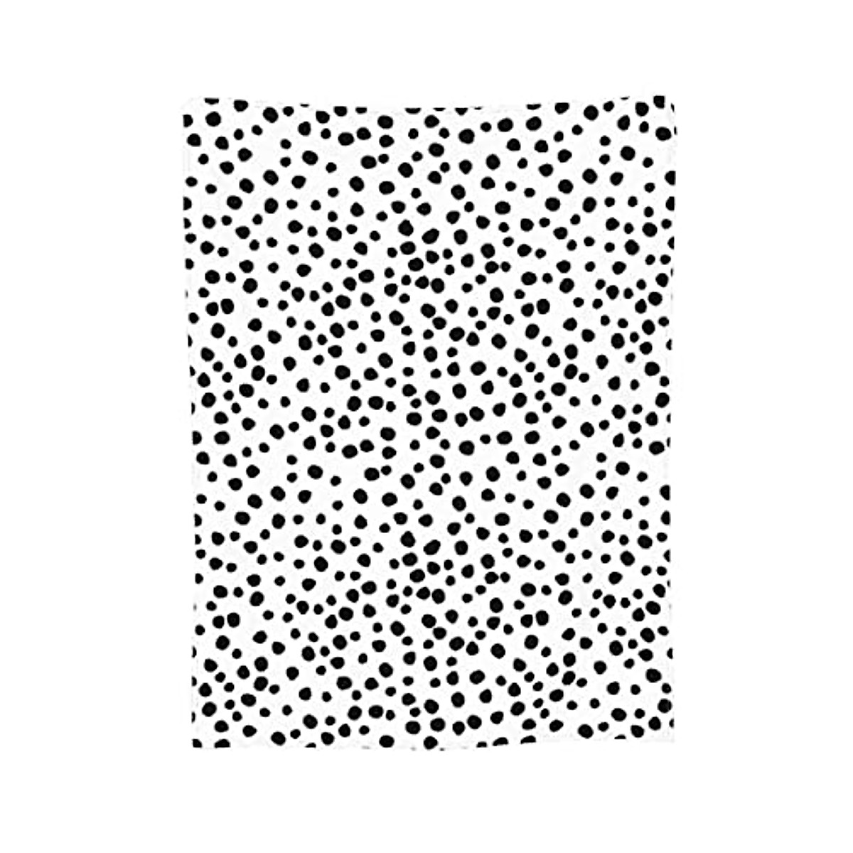 Black White Polka Dots Blanket for Adults Women Soft Flannel Throw Blankets Lightweight Warm Leg Blanket for Winter Couch Bed 50 x 60 in