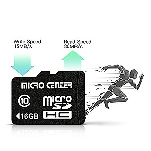Micro Center 16GB Class 10 Micro SDHC Flash Memory Card with Adapter for Mobile Device Storage Phone, Tablet, Drone & Full HD Video Recording - 80MB/s UHS-I, C10, U1 (5 Pack)
