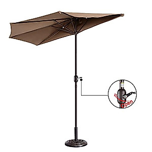 Pure Garden 443470PUF Patio Umbrella, Brown
