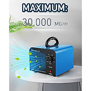 ECNLAN 0zone Generator, 30000mg/h 0zone Machine Ionizer for Home/Basement/Smoke/Pet Room