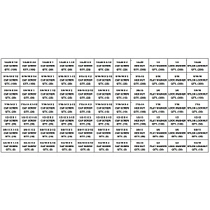 5170 Piece Grade 8 USS Hex Head Cap Screw (Bolt), Nut, and Washer Assortment 1/4"-3/4" Coarse Thread Set