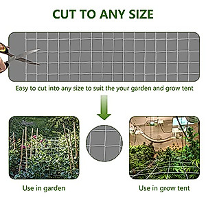 PullyBuy Soft Mesh Nylon Trellis Netting Roll - 5 x 350 ft Heavy Duty Garden Netting for Climbing Plants,Garden Melons Vegetables, Grape Racks, Hydroponic, 5x350ftnet