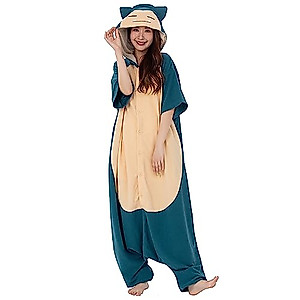 SAZAC Kigurumi - Pokemon - Snorlax - Summer Onesie Jumpsuit Halloween Costume (X-Large)