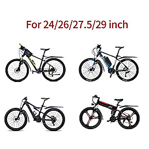 RNAGRET Bike Fender, Bicycle Fender MTB Mudguard Adjustable Bicycle Fender Sets E- Bike Fender Quick Release for 24 26 27. 5 29 Inch (Color : Front)
