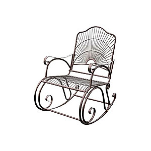 International Caravan Iron Bronze Patio Rocking Chair