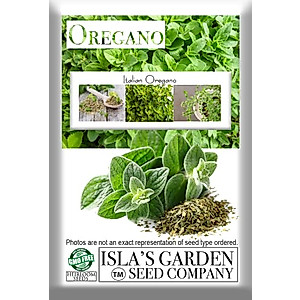 Italian Oregano Seeds for Planting, 2500+ Heirloom Seeds Per Packet, (Isla's Garden Seeds), Non GMO Seeds, Botanical Name: Origanum vulgare, Great Home Herb Garden Gift