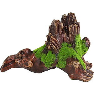 Penn-Plax Aqua-Flora Aquarium Living Resin Decorations with Embedded Glosso Plant Seeds: Naturally Inspired Bogwood 3-Piece Bundle – Safe and Healthy for Freshwater Fish