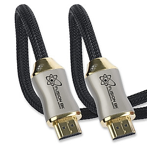Fusion8K HDMI 2.1 Certified Cable Supports 10K 8K @60Hz and 4K @120Hz Compatible with All TVs, BluRay, Xbox Series X, PS5 (6 Feet)