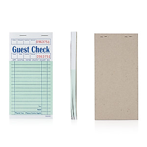 BERYLAND Server Note Pads - Guest Checks - Waitress Notepad, Double Sided, Pack of 10 Pads of 50 Sheets