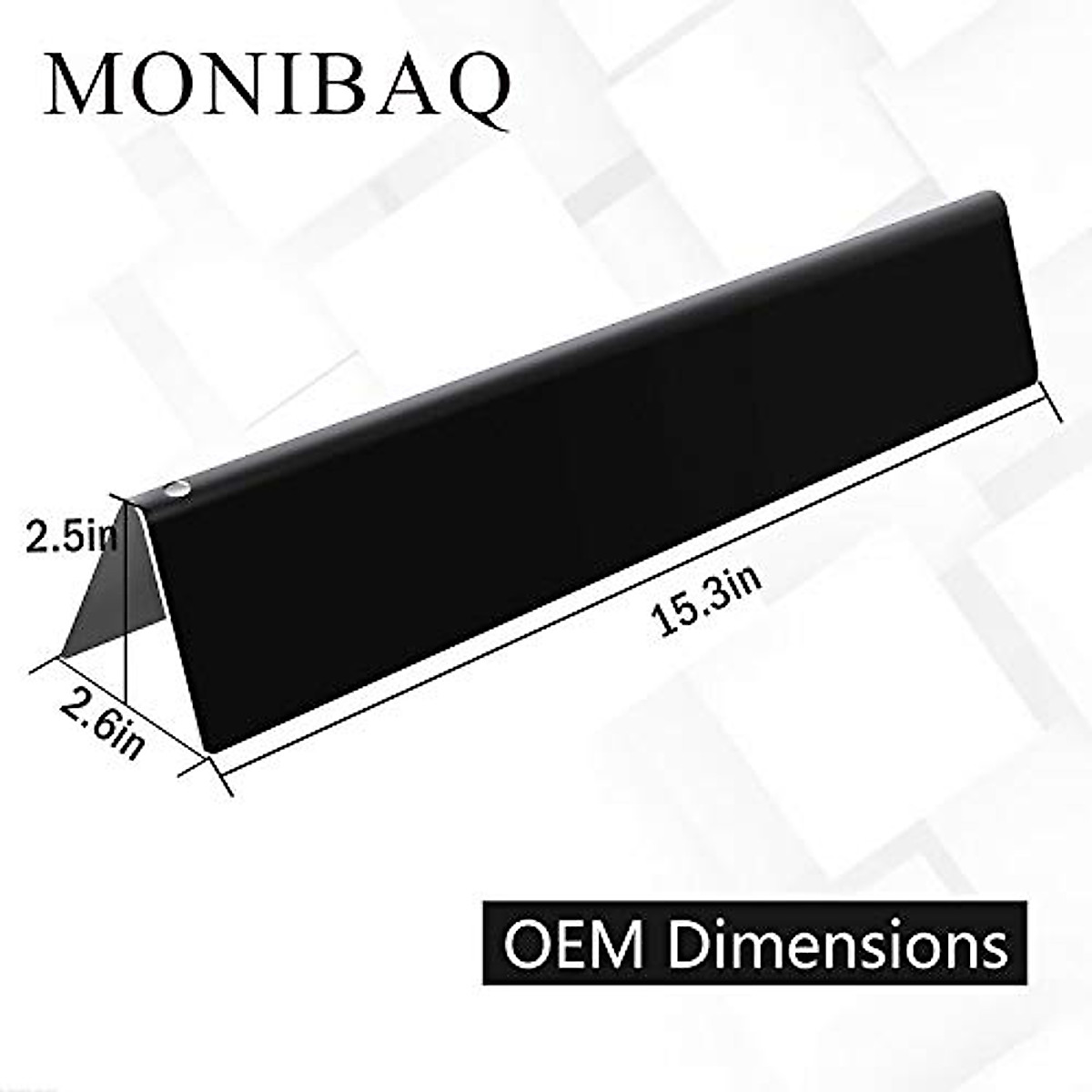 MONIBAQ Flavorizer Bars for Weber Spirit E310 310 Grill Parts, Porcelain-Enameled Flavor Bars Replacement for Weber Spirit 300 Series Grill with UP-Front Controls 15.3 inch Set of 5