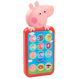 Just Play Peppa Pig Have a Chat Cell Phone, Toy Phone with Realistic Sounds and Light Up Buttons, Kids Toys for Ages 3 Up