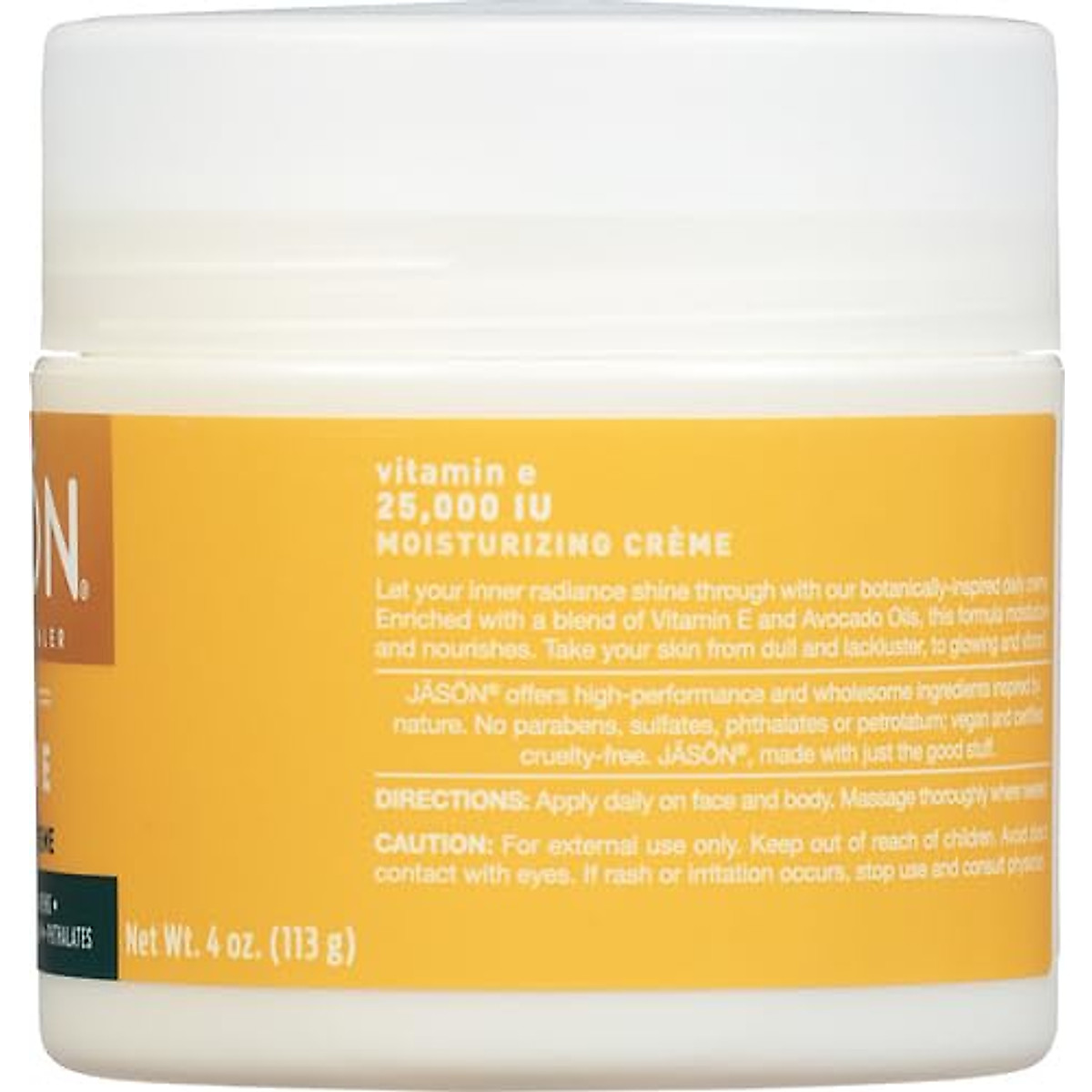 Jason Moisturizing Crème, Vitamin E 25,000 Age Renewal, 4 Oz