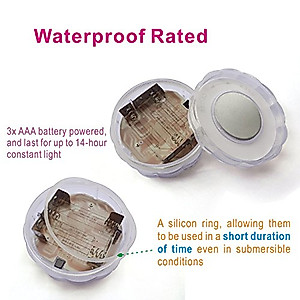 Tripop Waterproof LED Vase Light,Glass,RGB Color Changing and Batteries Operated Floral Lamp W/ Remote Control (4 Pack)