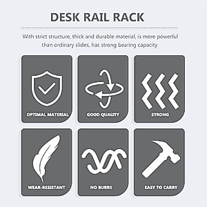 Veemoon 1 Pair Slide-Out Extension Computer Side Slide Inch Construction Sliding Inches Black Mount Tray Thickness Keyboard Furniture Full Steel Ball Rails Pull Heavy Hardware Stand