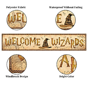Halloween Magical Witch Decorations Outdoor Wizard Banner for Fence Halloween Party Decorations and Supplies for Home