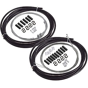 YAKAMOZ 2-in-1 Universal Bike Bicycle Shift Derailleur Cable & Brake Cable Housing Replacement Kit for Moutain Road Bike Cycling Repairing