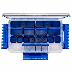 Flambeau Outdoors Terminal Slim Waterproof Ultimate Tuff Tainer | Tackle Storage, 14 Removable Modular Zerust Anti-Corrosion Cups, Micro Terminal Tackle Storage Locker, 14" x 8.9" x 1.7"