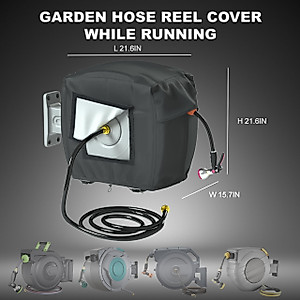 Garden Hose Reel Cover,Heavy Duty Waterproof, Sunproof, UV.All-Weather Protection for Your Hose Reel and Hose