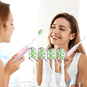 Replacement Toothbrush Heads for Phillips Sonicare,Brush Heads Compatible with DiamondClean 4100 5100 W2 HX6064 and All Snap-On System Toothbrush Handles,8 PCS,White