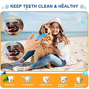 Generic Dog Tooth Brush, Dog Tooth Brushing Kit, Cat Toothbrush, Pet Brushing Kit,Dog Teeth Cleaner Keep Your Pet's Smile Bright with Our Premium Dental Care Tool Dog Finger Tootthbrush Silicon