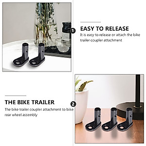 5pcs Sundries Traction Head Bike Trailer Coupler Attachment Steel Hitch Coupler Attachment Angled Elbow