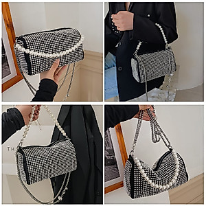 YP Crossbody Bags for Women Small Handbags Ladies Satchel Purse with Wide Strap (F-Black2)